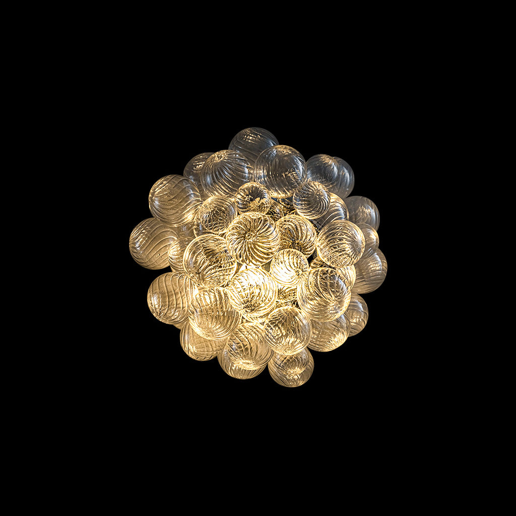 Spiral Bubble Sconce | Hand Blown Glass Wall Light | Moorizon